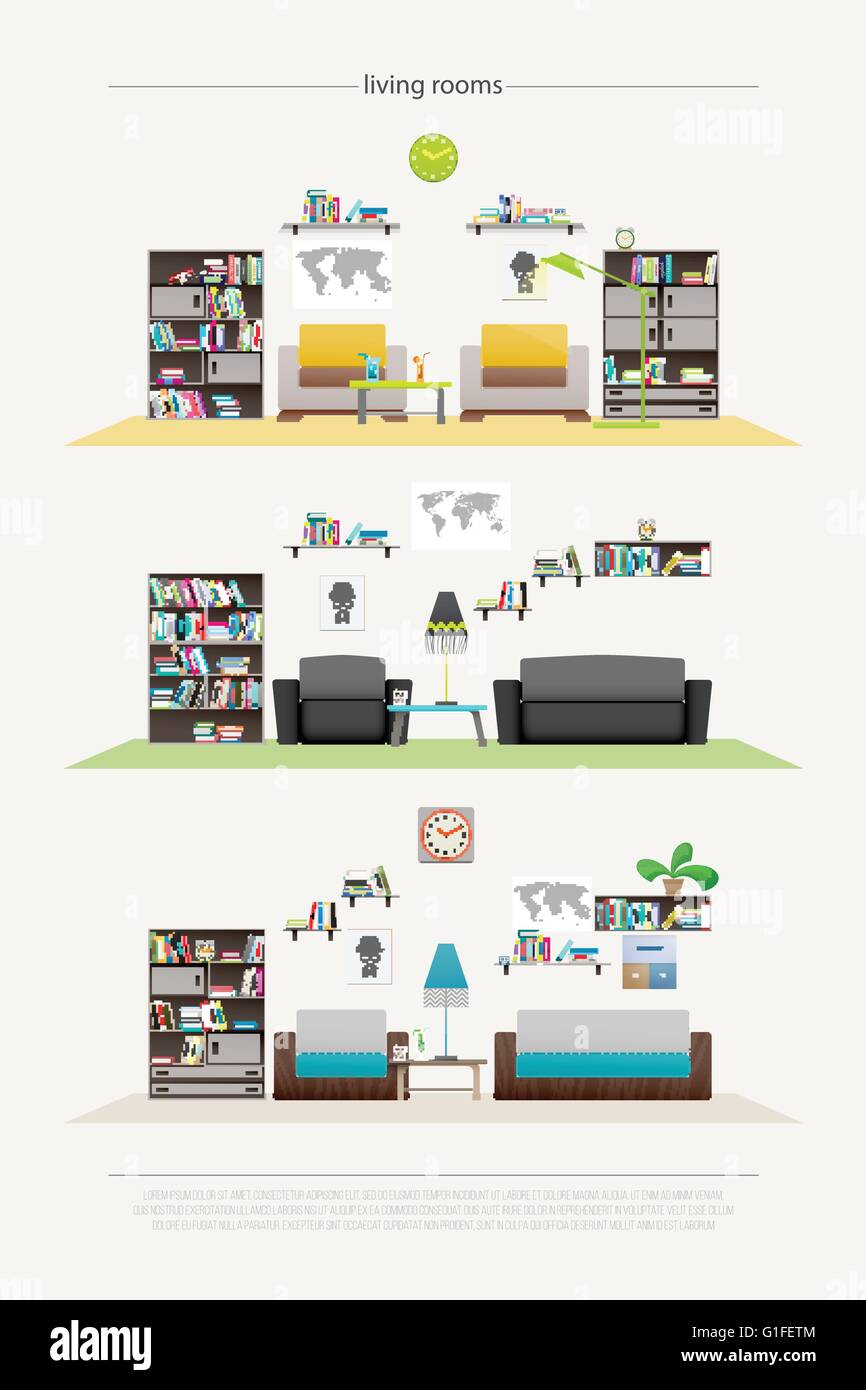 Interior design natural objects Stock Vector Images - Alamy