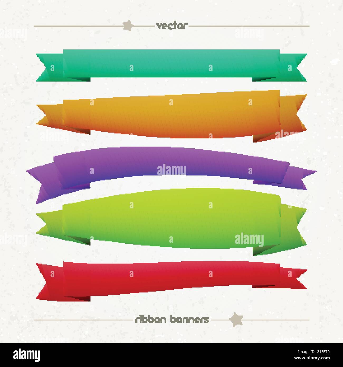 Green award ribbons badge Stock Vector Images - Alamy