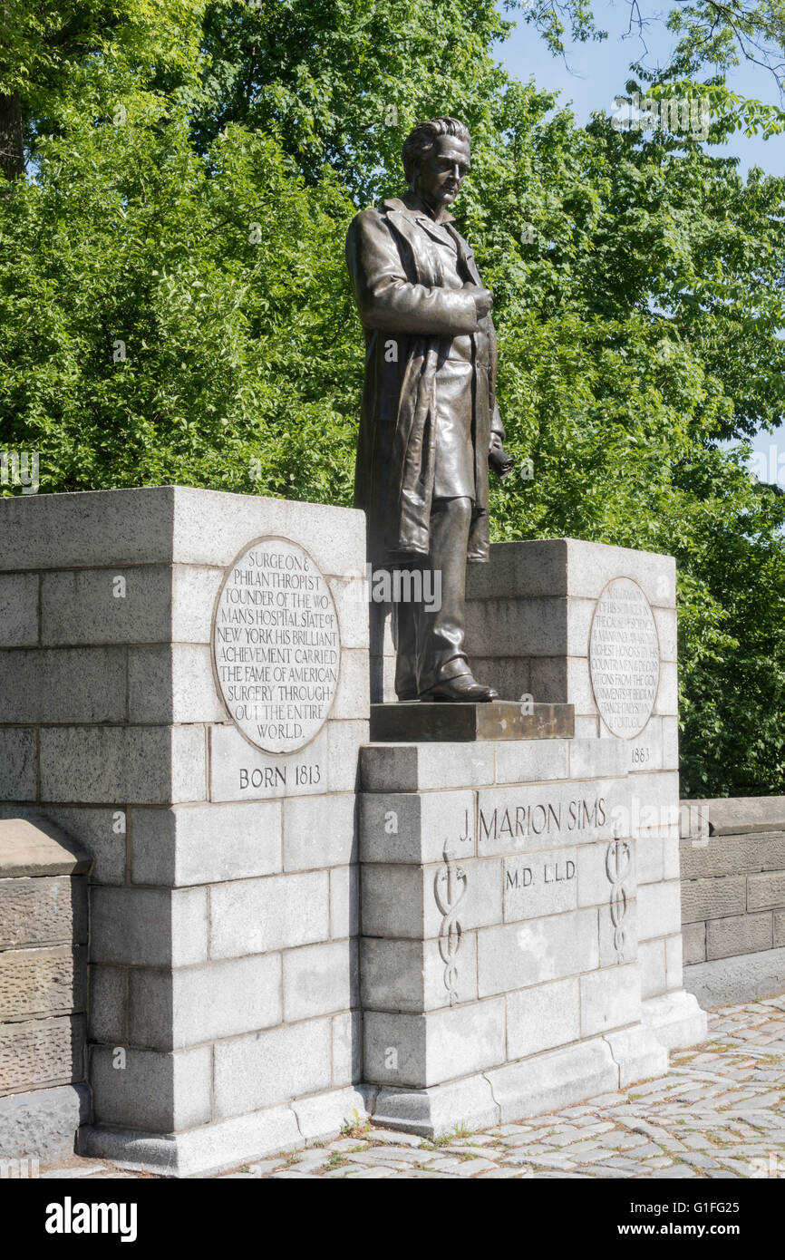 Dr. J. Marion Sims Statue, Central Park, NYC, USA Stock Photo - Alamy