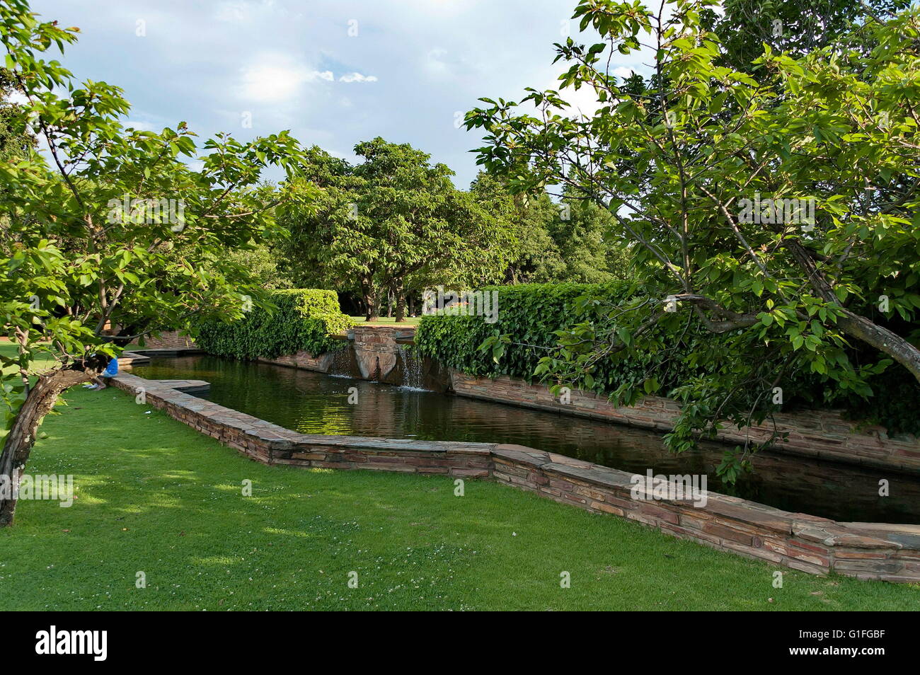 Fountains in Johannesburg Botanical Garden, South Africa Stock Photo ...