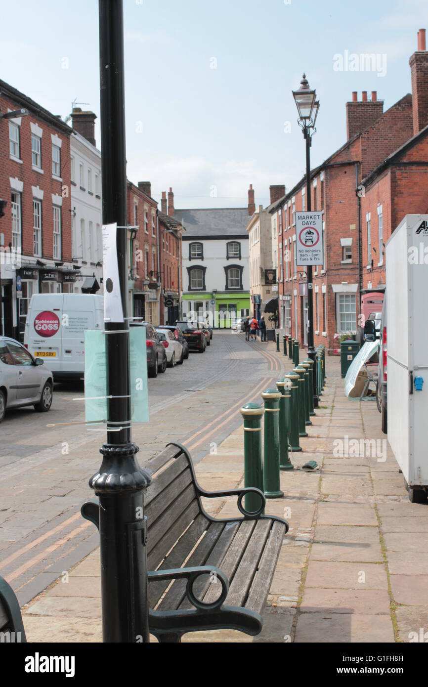 British street scene with parked cars Stock Photo - Alamy