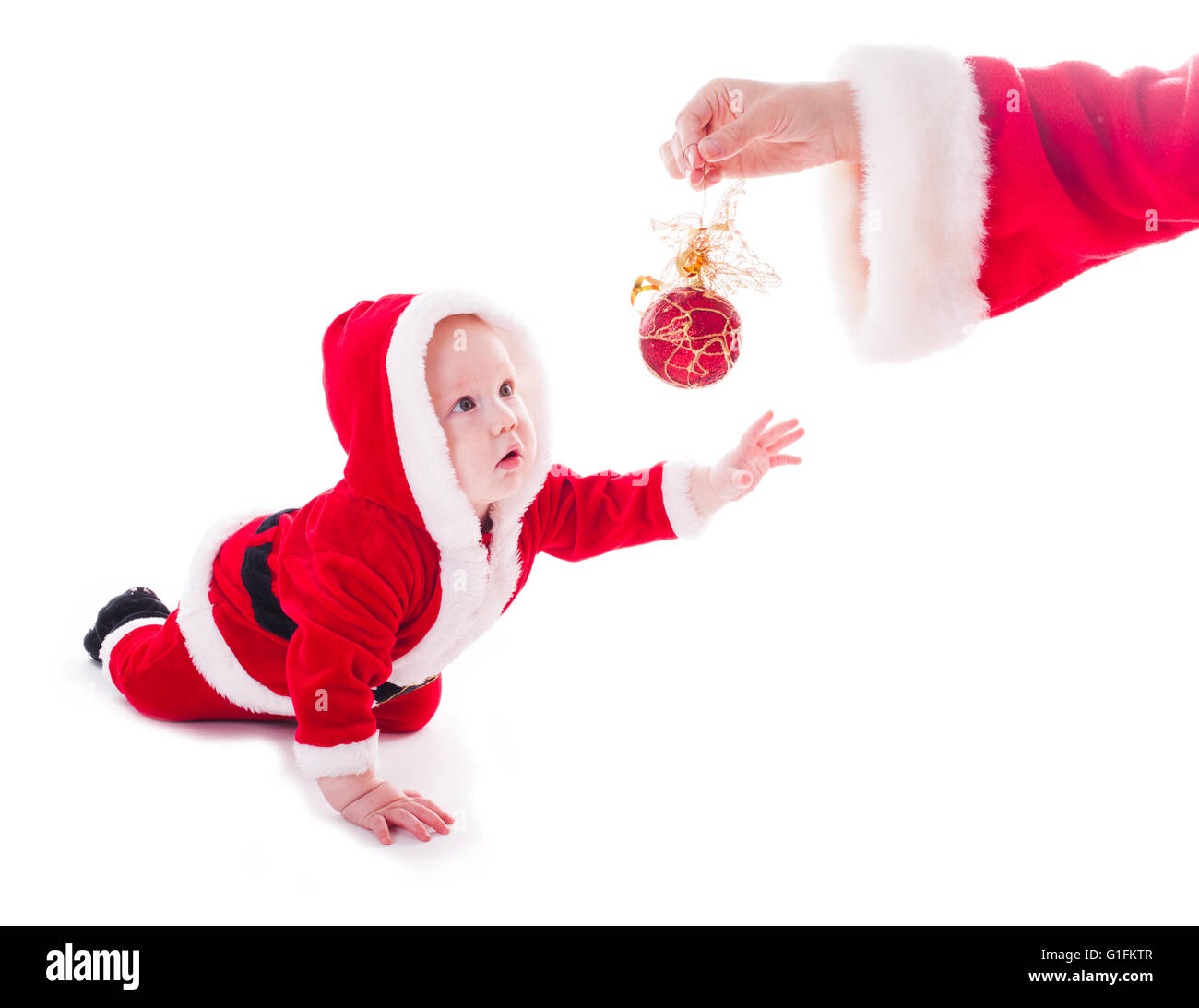 Santa boy isolated Stock Photo - Alamy