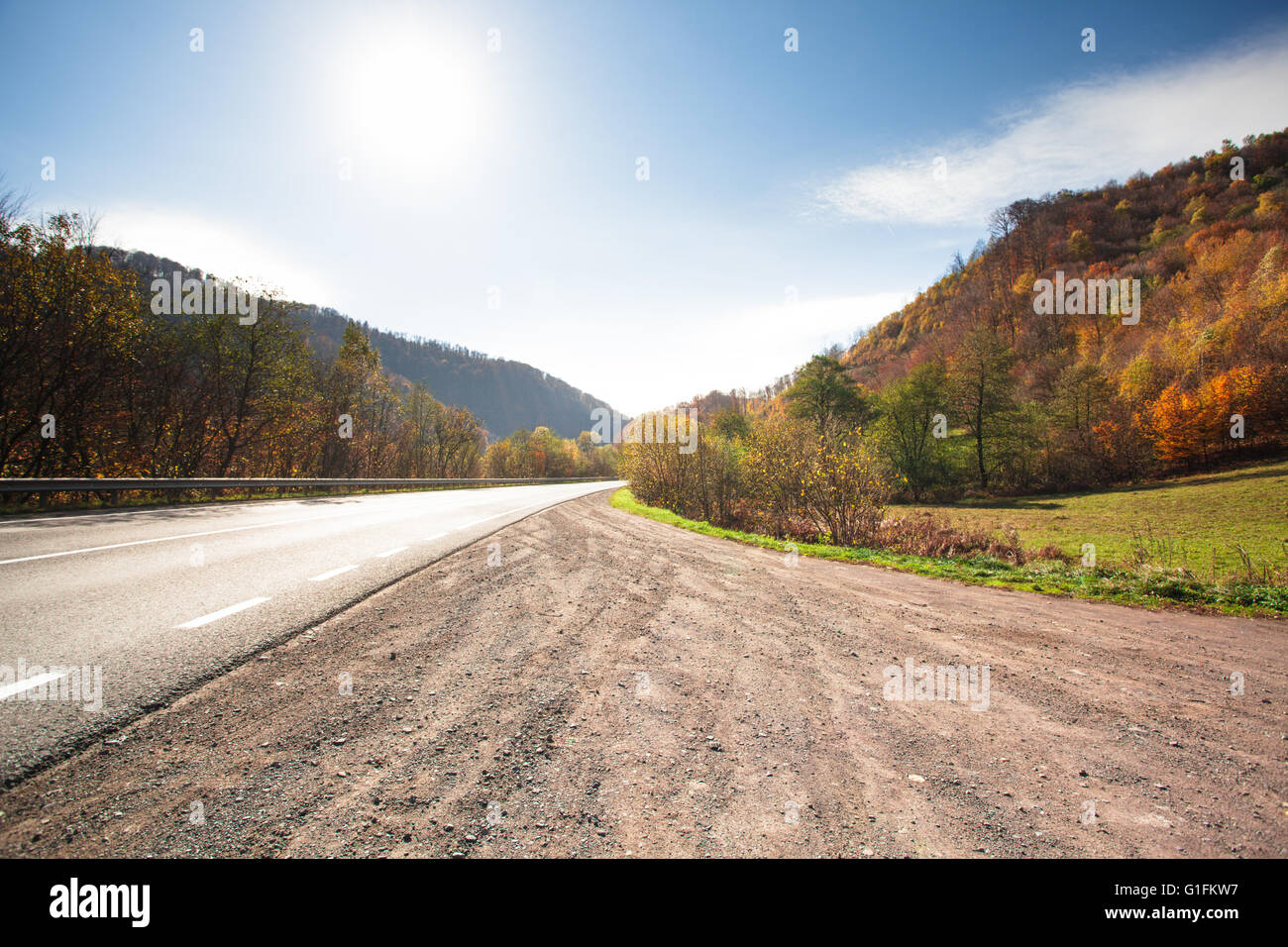 The Fall road Stock Photo - Alamy