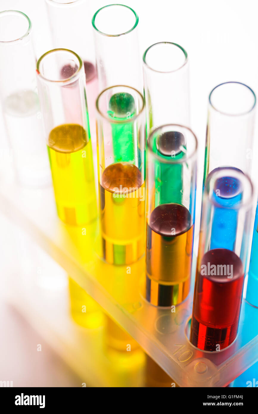 The Raibow liqhuids Stock Photo - Alamy