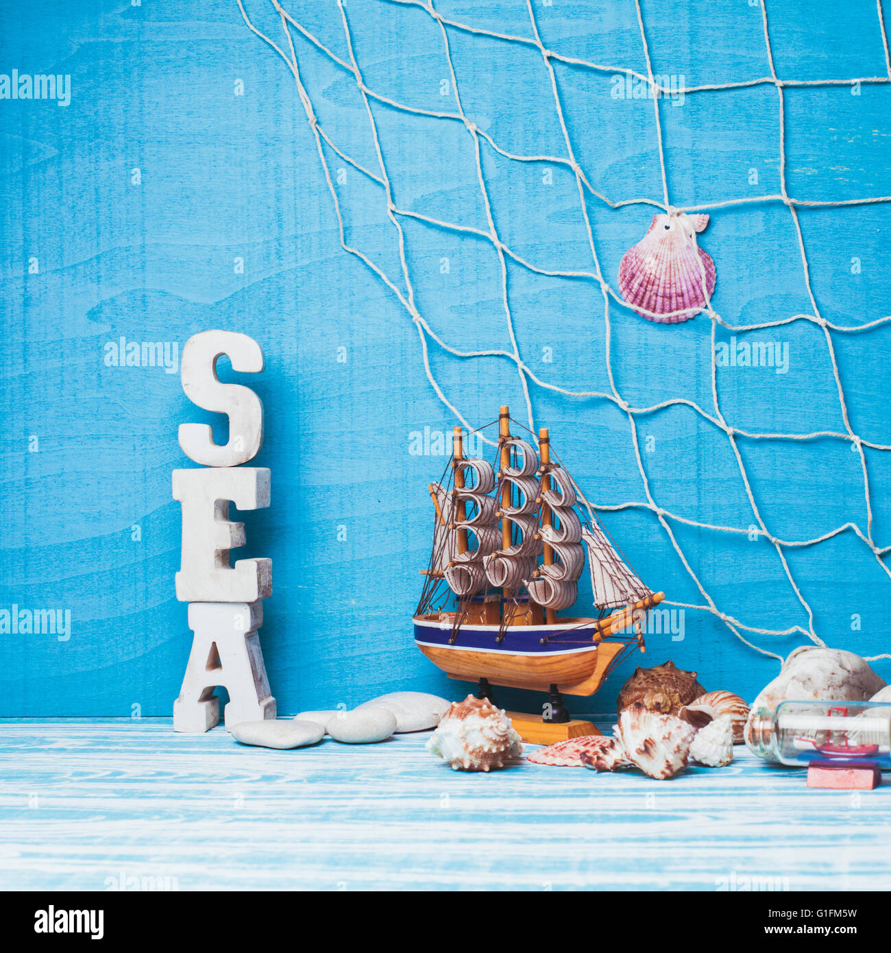 Sea interior decorations Stock Photo - Alamy