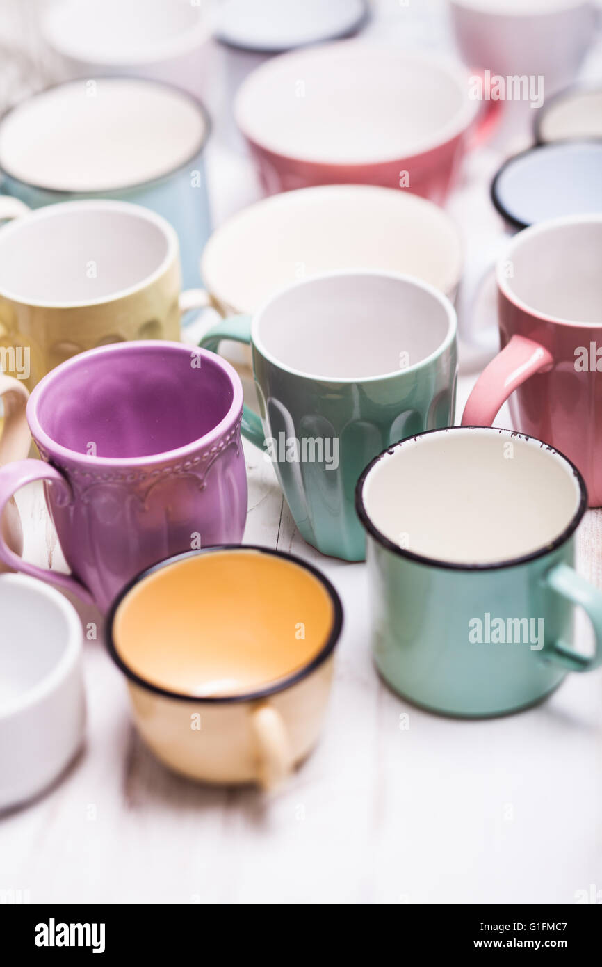 The assorted cups Stock Photo - Alamy