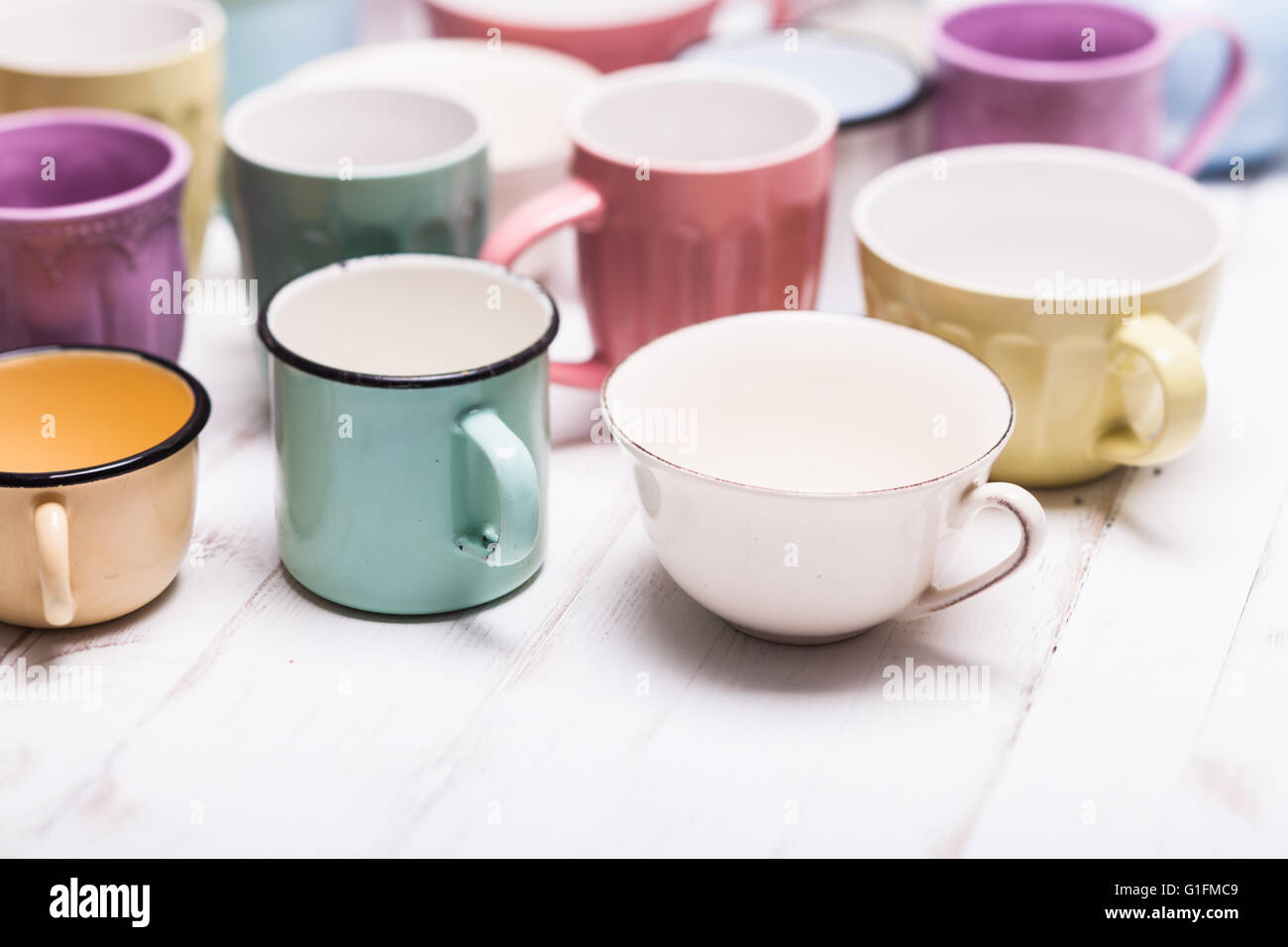 The assorted cups Stock Photo - Alamy