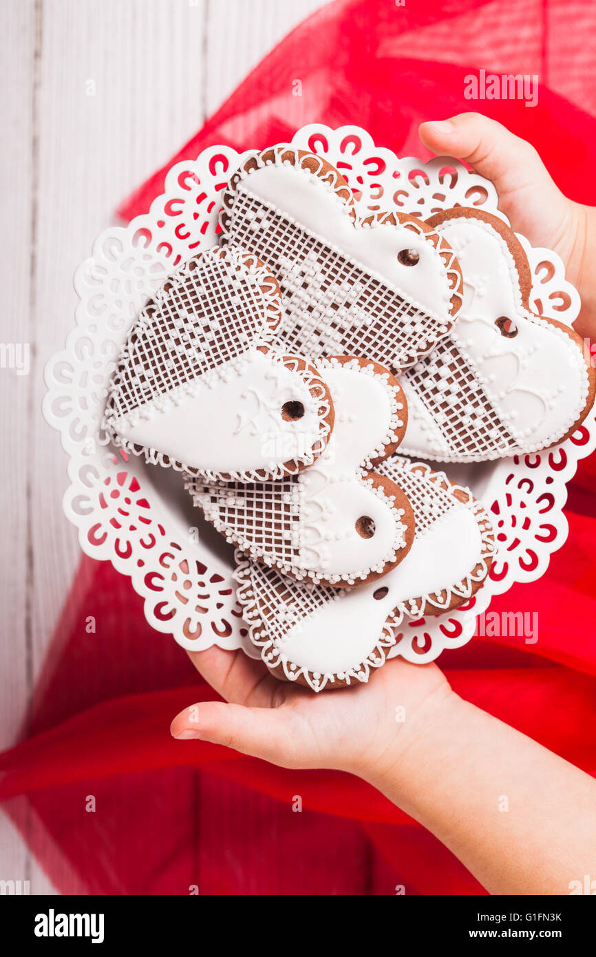 Homemade cookies in hands Stock Photo - Alamy