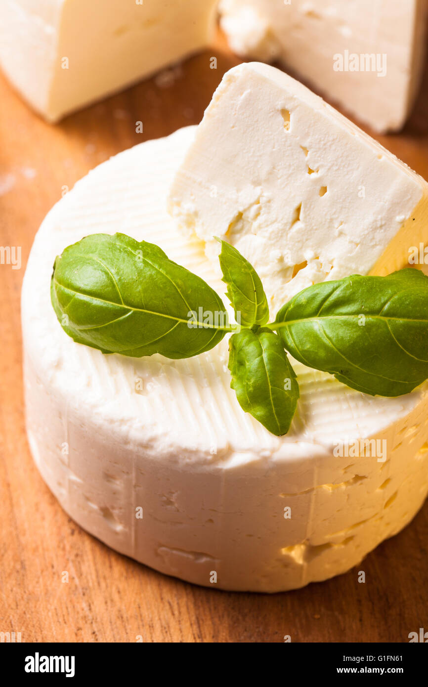 Salted soft cheese Stock Photo - Alamy