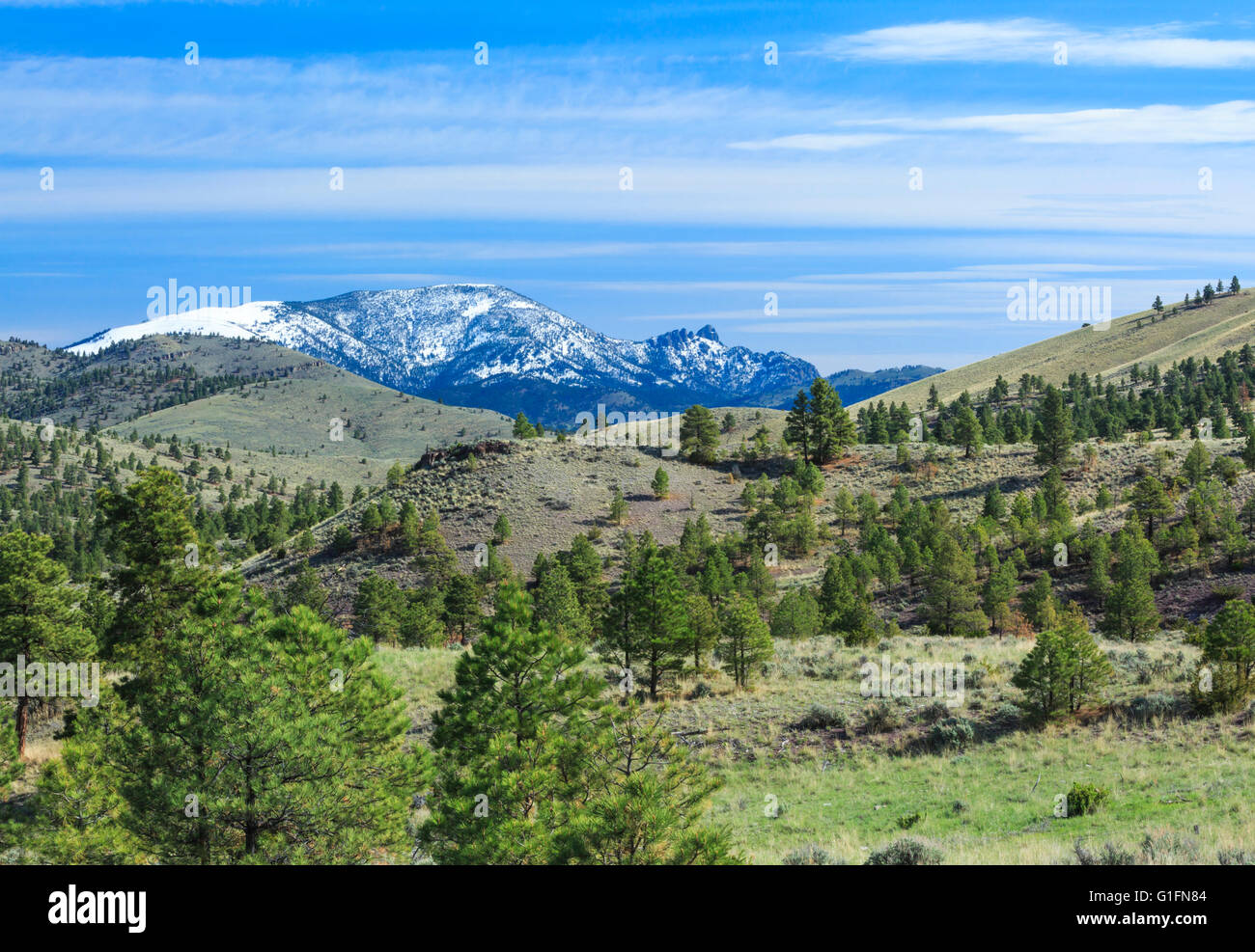 sleeping giant mountain and foothills near helena, montana Stock Photo ...