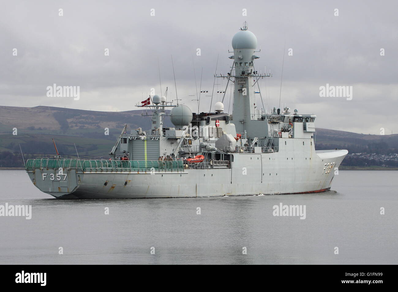 KDM Thetis (F357), a Thetis-class frigate of the Royal Danish Navy ...