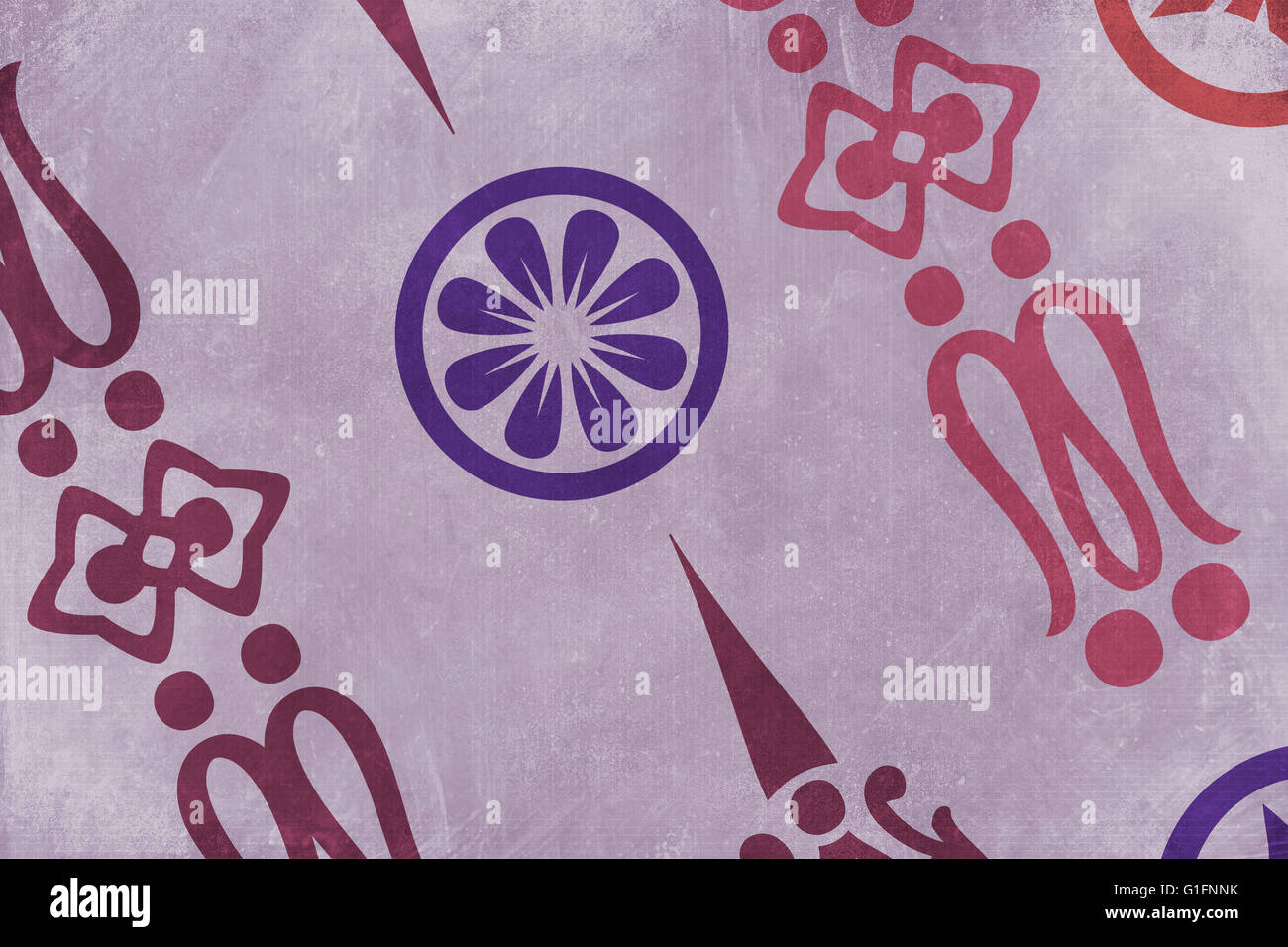 Classical renaissance style background texture. Colors blue, pink, red ...