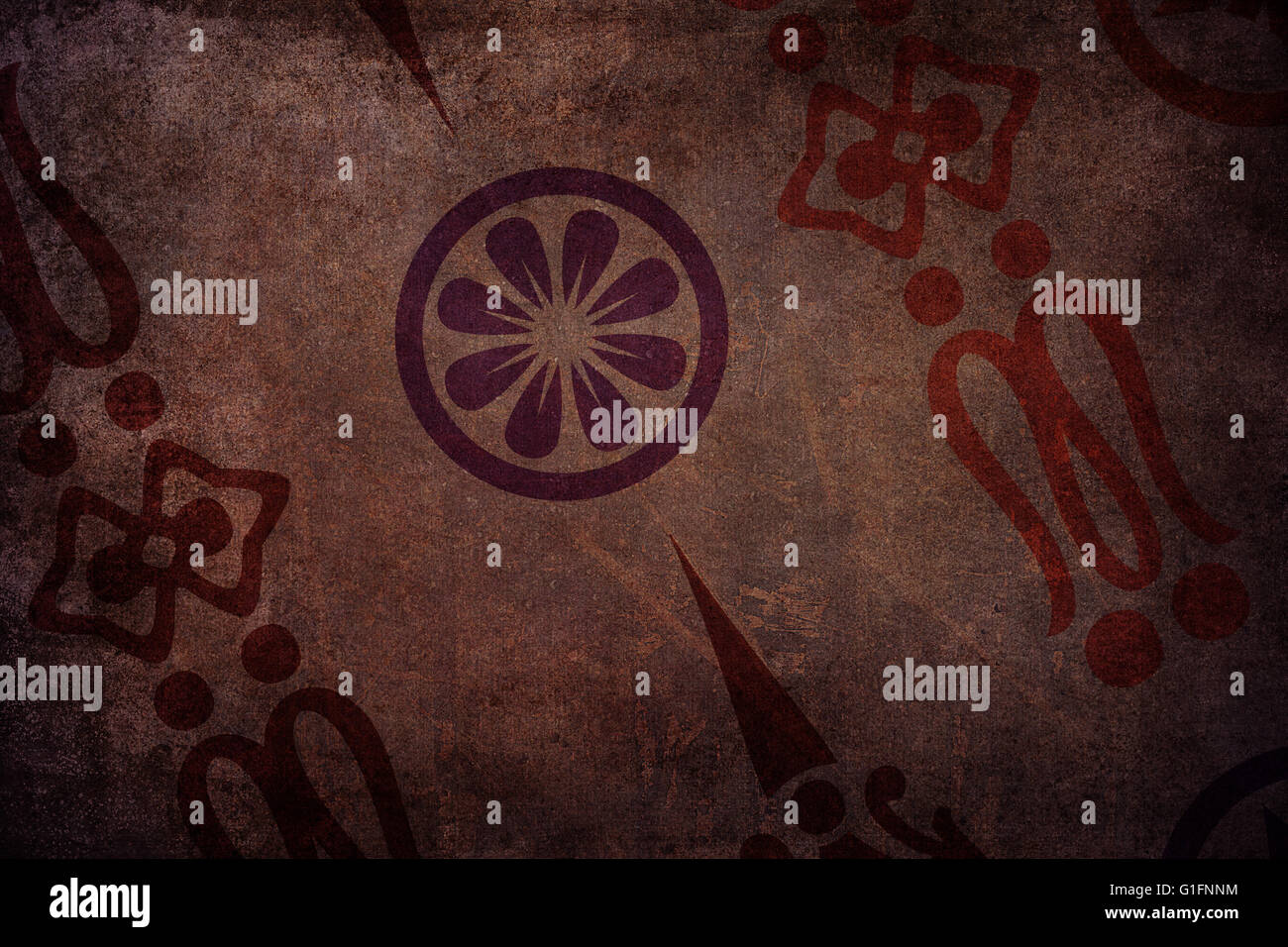 Classical renaissance style background texture. Colors red, purple and ...