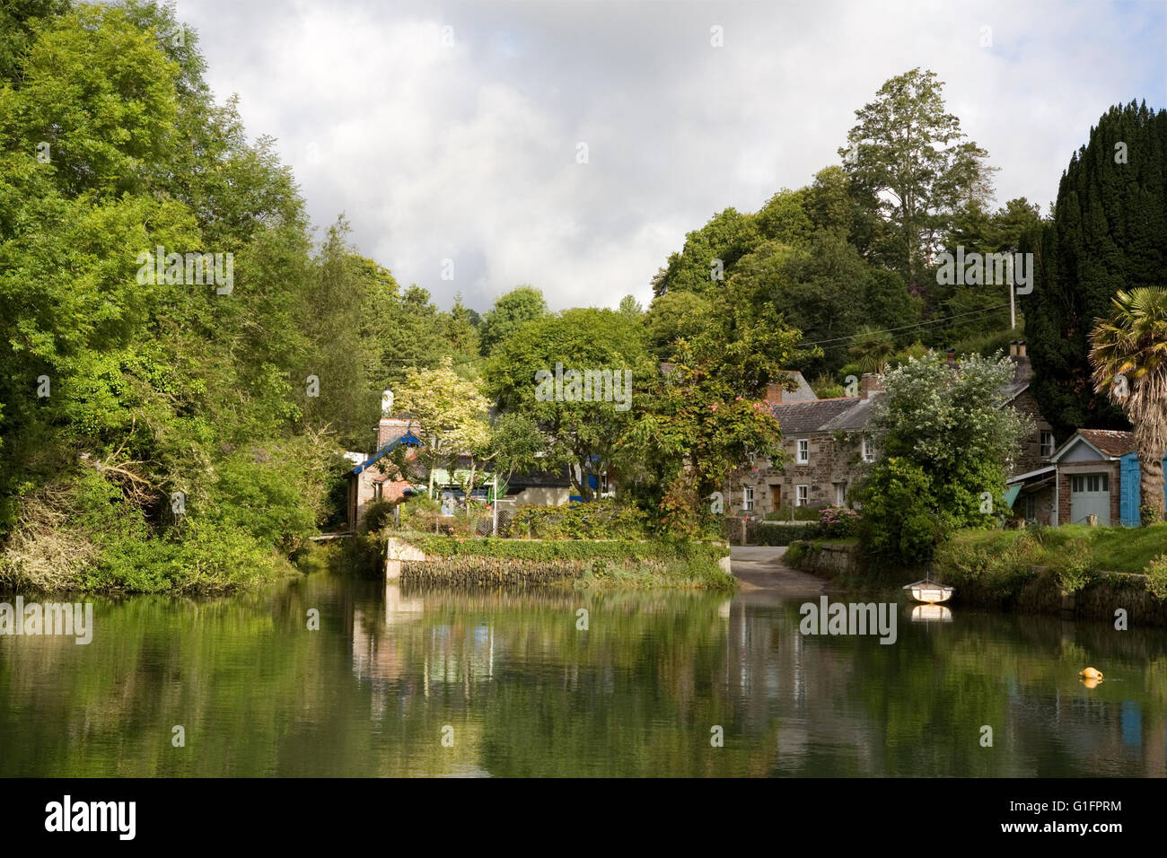 In Porthnavas Creek, off the Helford River, Cornwall, England: a ...
