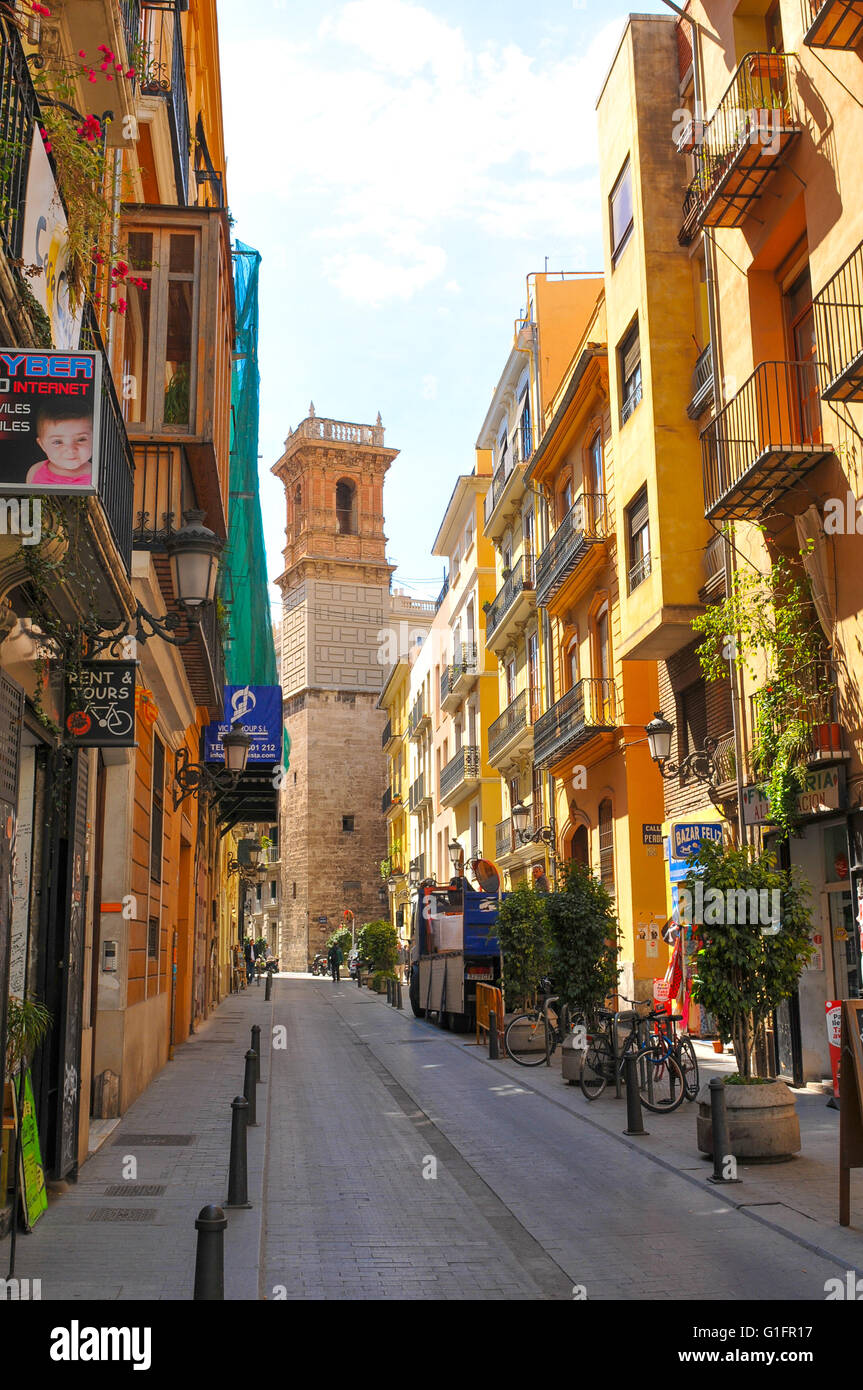 Street in Valencia, Spain Stock Photo - Alamy