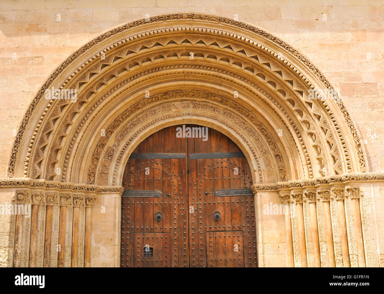 Gothic architectural detail of gate in Valencia, Spain Stock Photo - Alamy