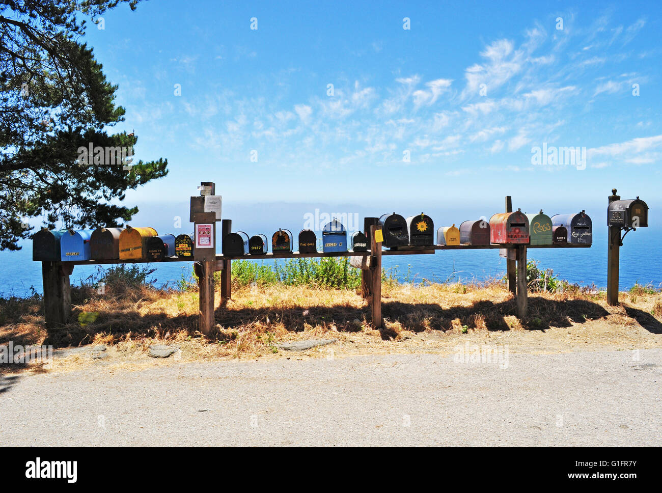 California: post office boxes in Big Sur, widespread in Usa, uniquely ...