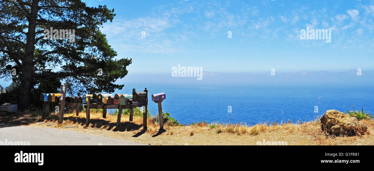 California: post office boxes in Big Sur, widespread in Usa, uniquely ...