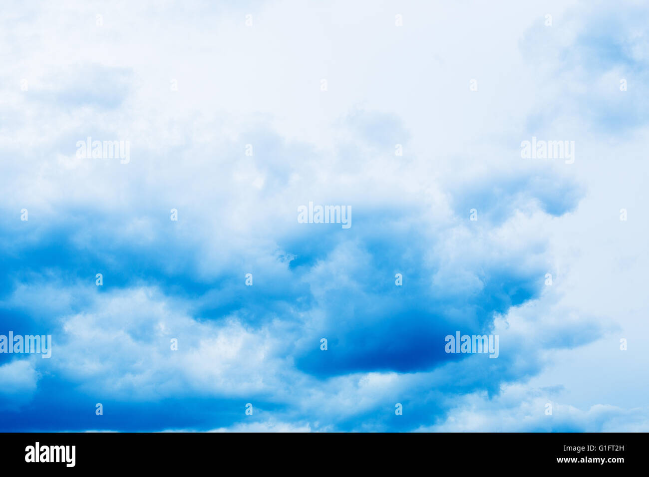 Blue and white color clouds, thunder clouds Stock Photo - Alamy