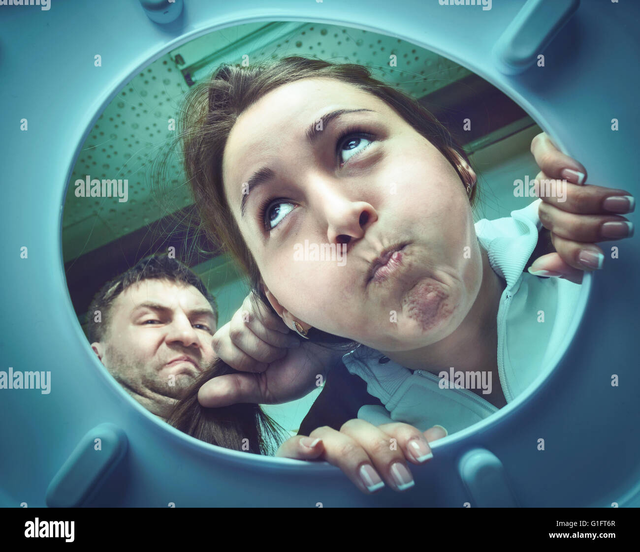 Woman puke bathroom hi-res stock photography and images - Alamy