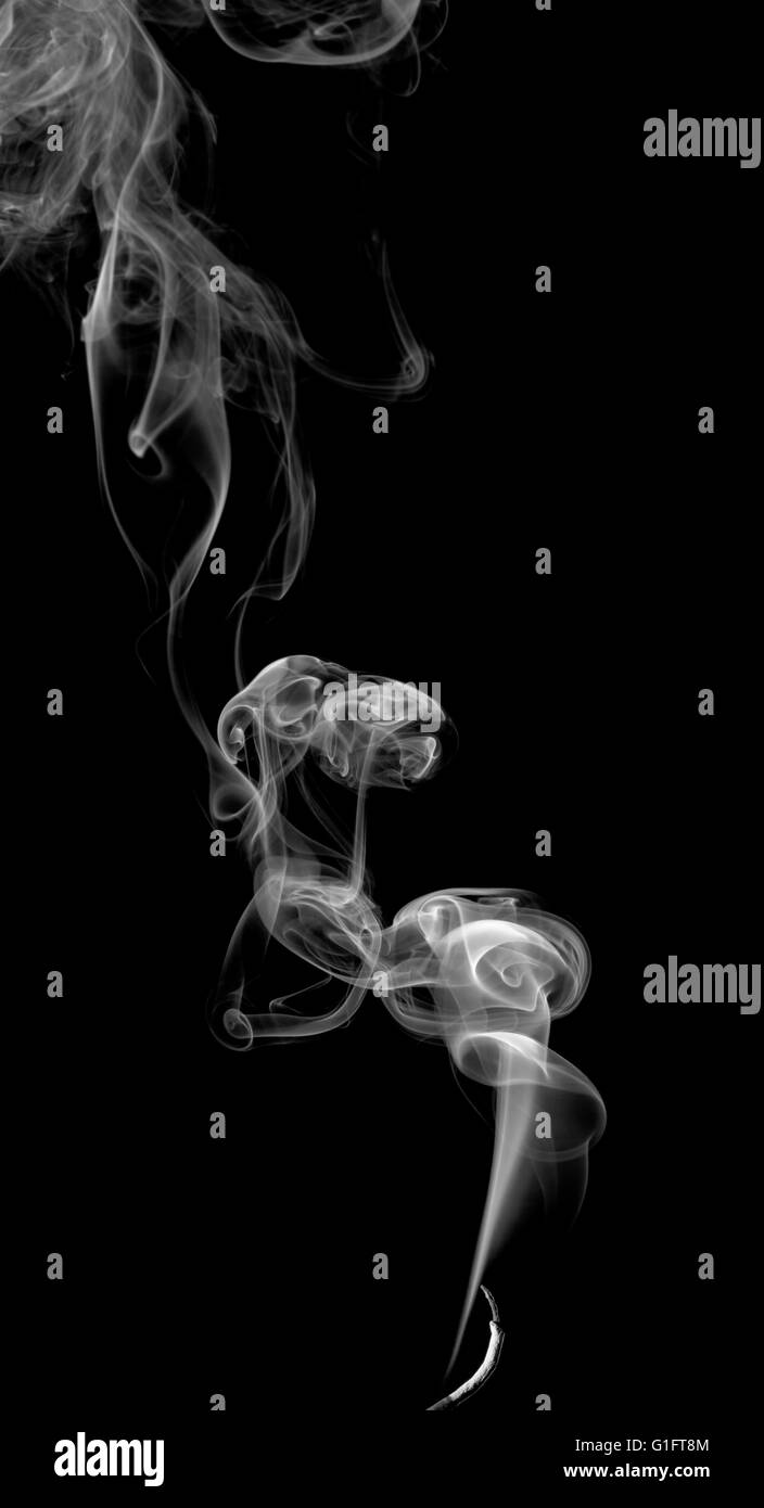 Abstract light smoke on a dark background Stock Photo - Alamy