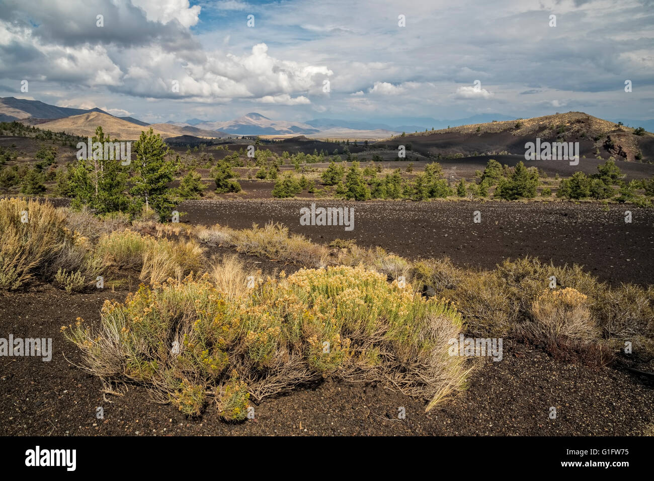 View from Inferno Cone Overlook to Paisley Cone (right) and the Lost ...