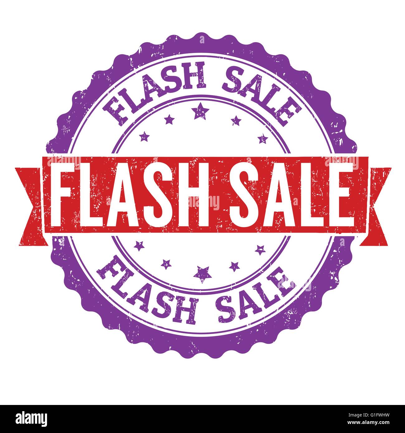 Flash sale grunge rubber stamp on white background, vector illustration ...