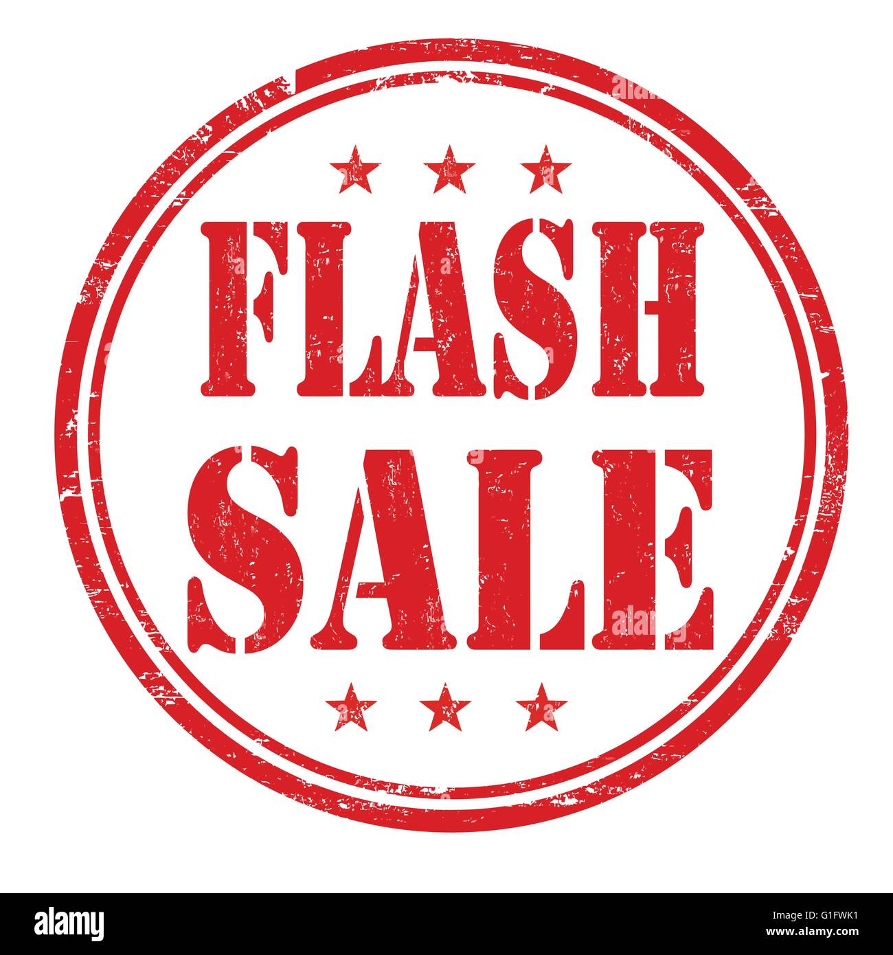 Flash sale grunge rubber stamp on white background, vector illustration ...