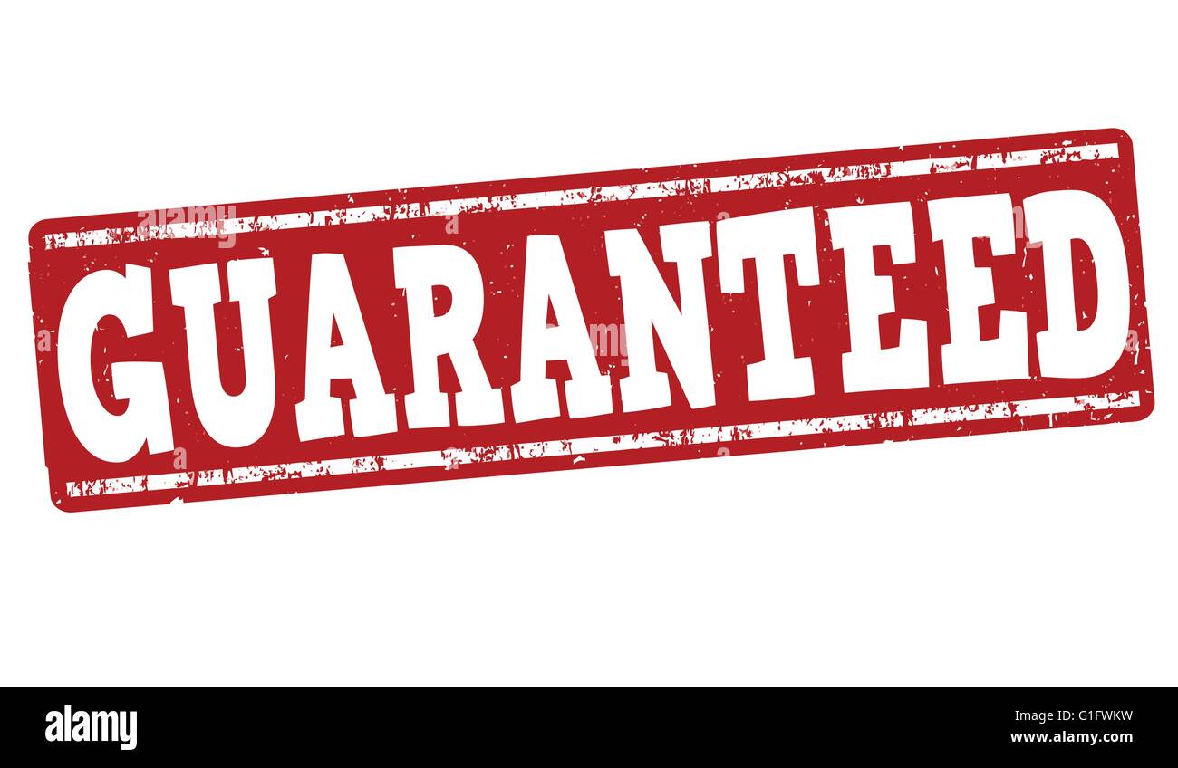 Guaranteed grunge rubber stamp on white background, vector illustration ...