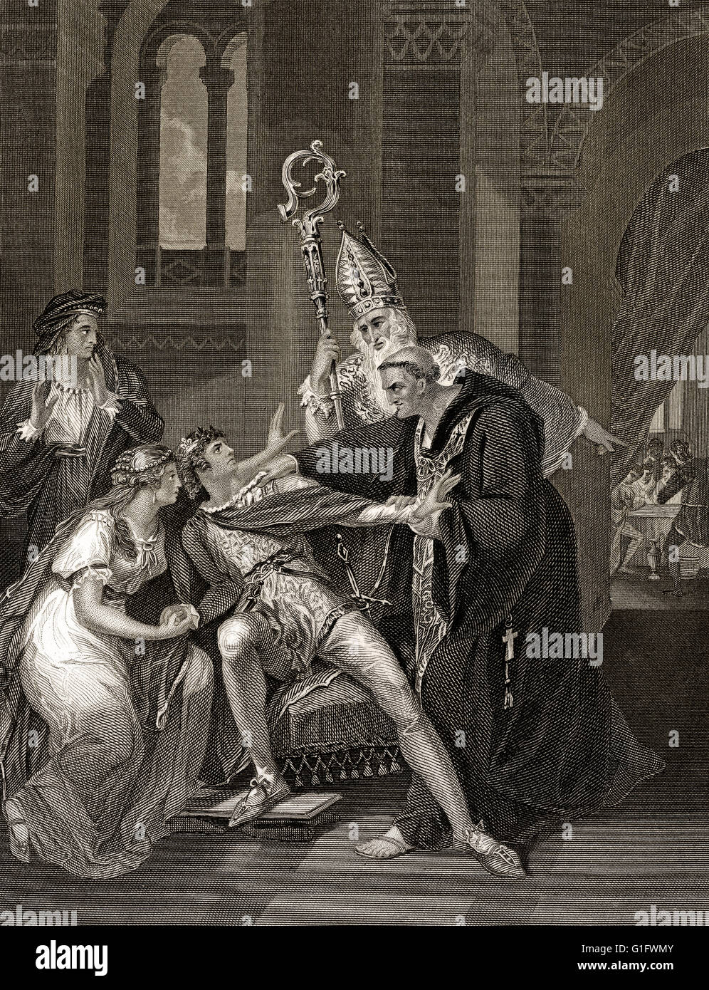 Edwy All-Fair or Eadwig, c. 941-959 AD, King of England and Queen ...