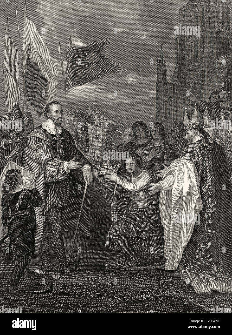 William I, William the Conqueror, c. 1028-1087, receiving the Crown of ...