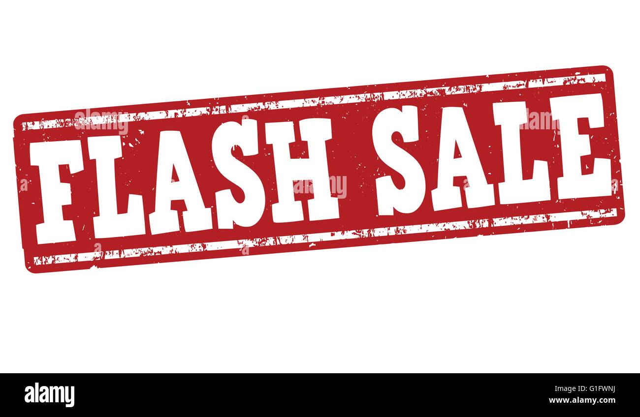 Flash sale grunge rubber stamp on white background, vector illustration ...