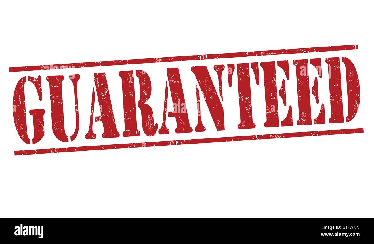 Guaranteed grunge rubber stamp on white background, vector illustration ...