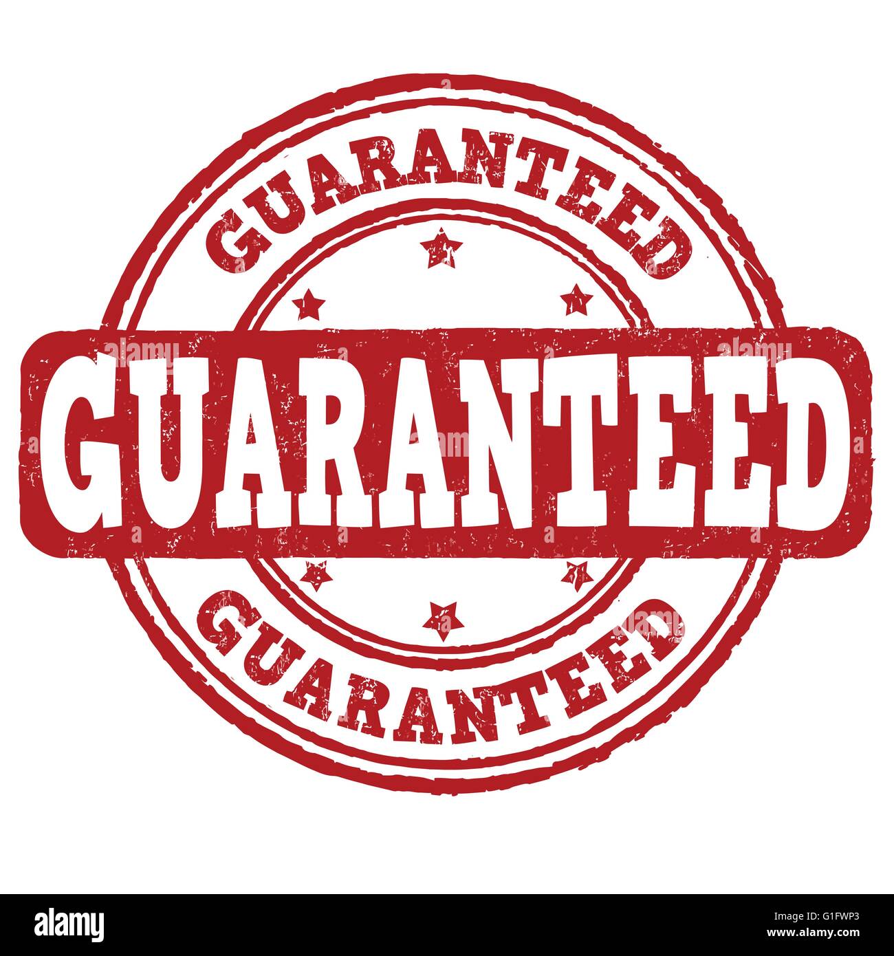 Guaranteed grunge rubber stamp on white background, vector illustration ...