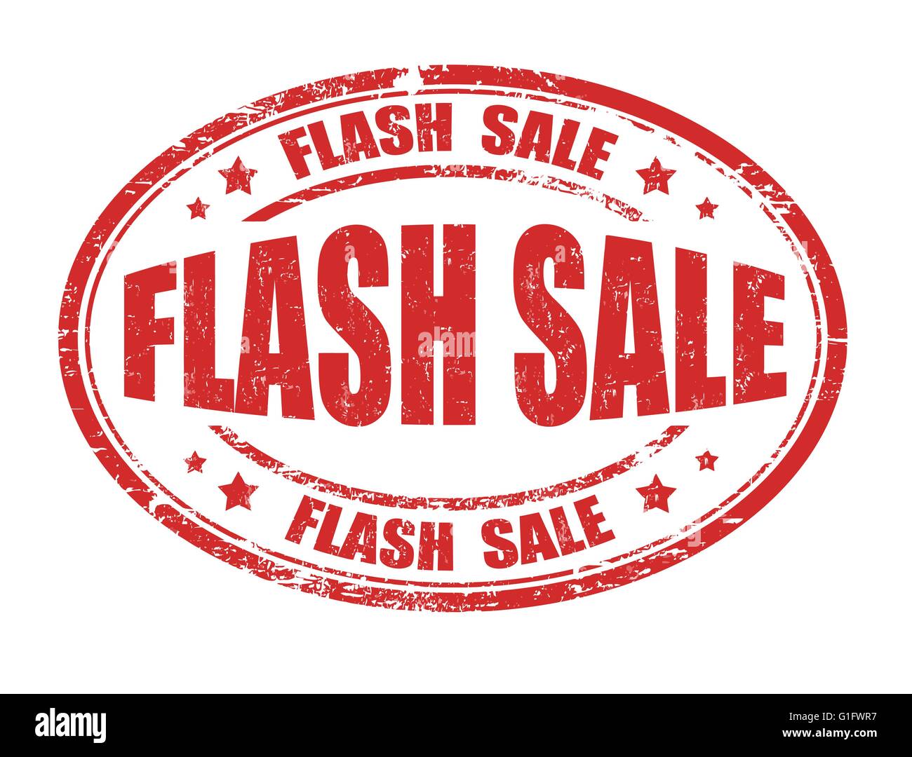 Flash sale grunge rubber stamp on white background, vector illustration ...