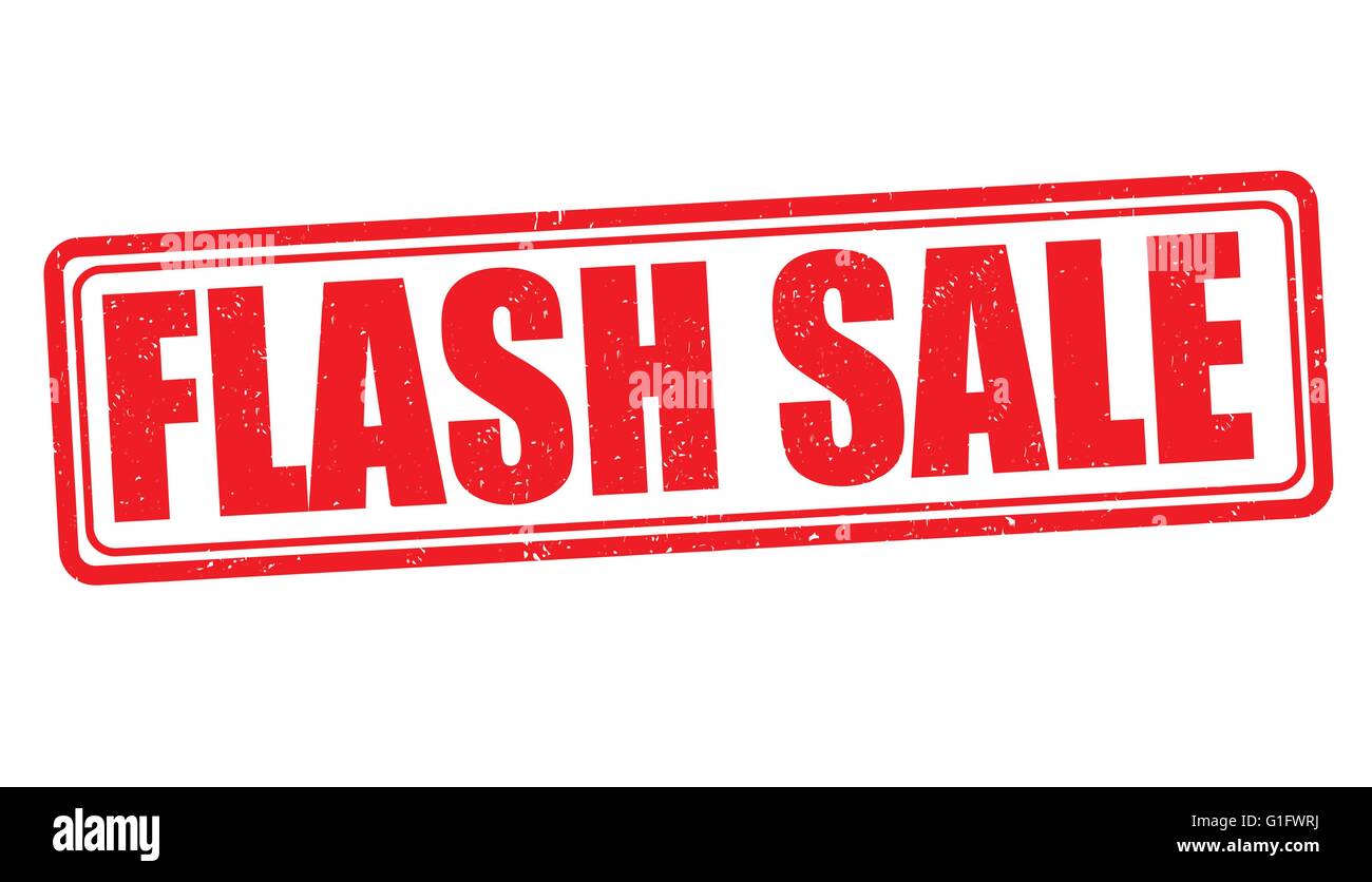 Flash sale grunge rubber stamp on white background, vector illustration ...
