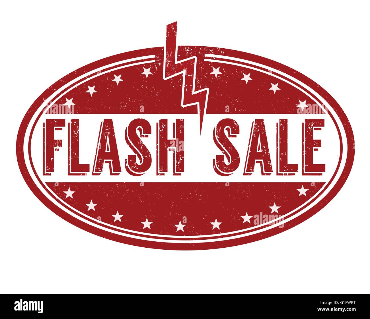Flash sale grunge rubber stamp on white background, vector illustration ...