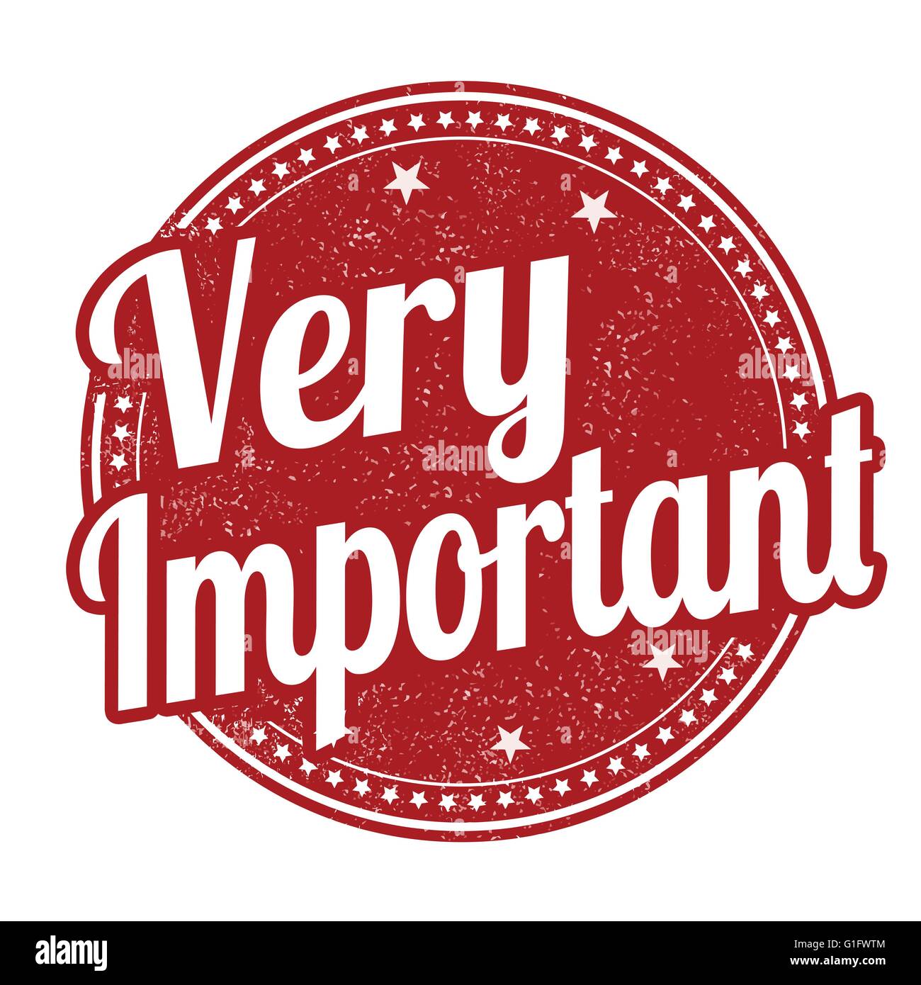 Very important grunge rubber stamp on white background, vector ...