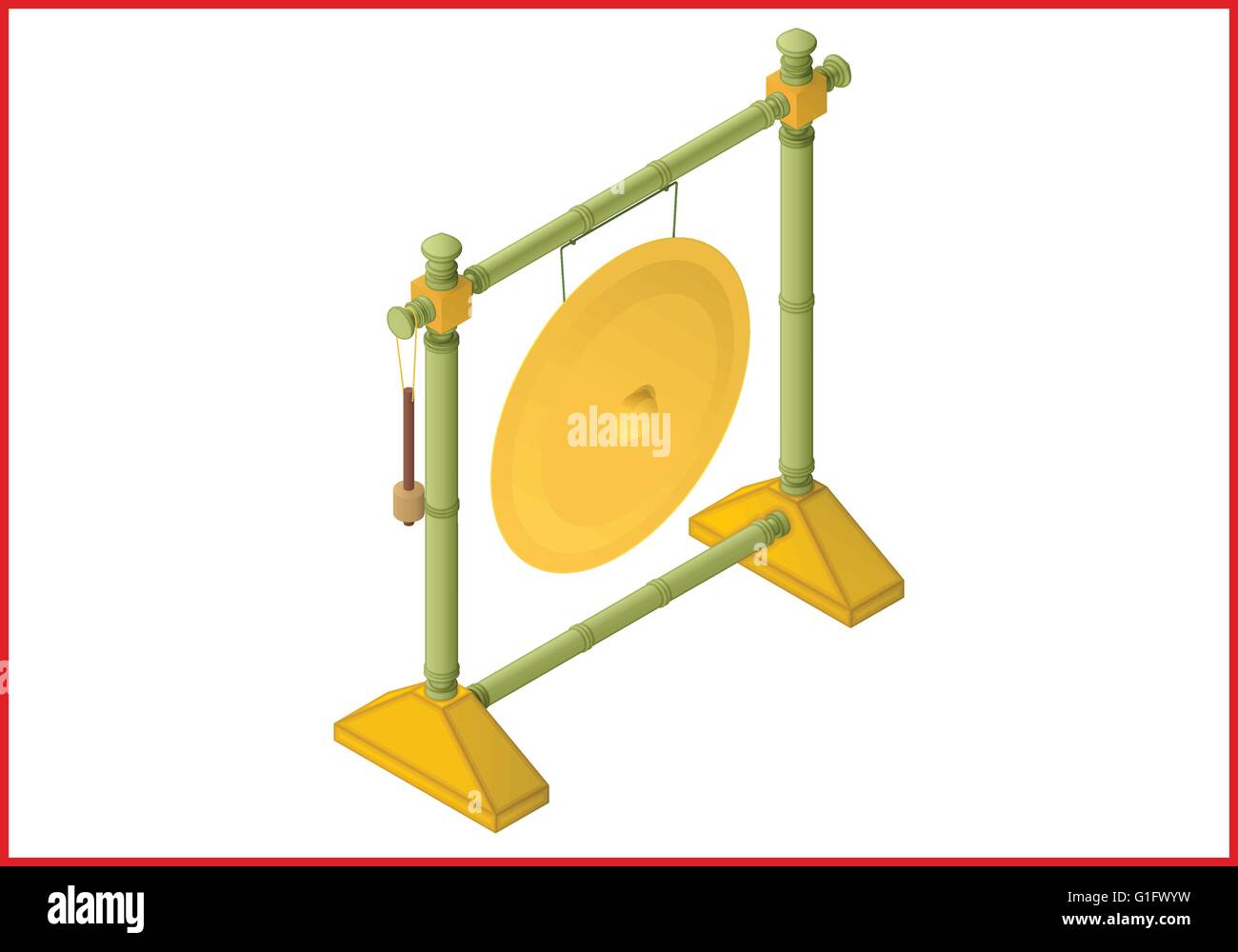 gong flat vector 3d illustration Stock Vector Image & Art - Alamy