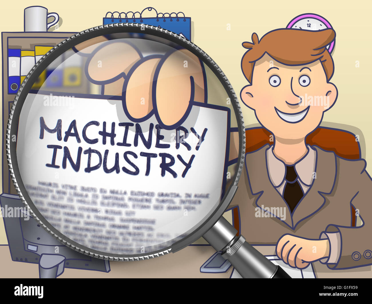 Machinery Industry through Lens. Doodle Style Stock Photo - Alamy Machinery Industry through Lens. Doodle Style Stock Photo - Alamy