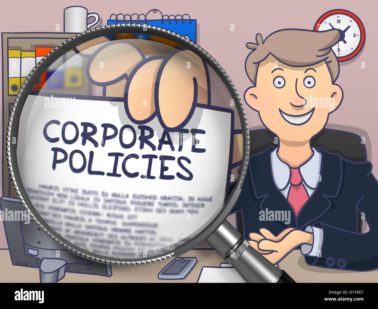 Corporate Policies through Lens. Doodle Design Stock Photo - Alamy