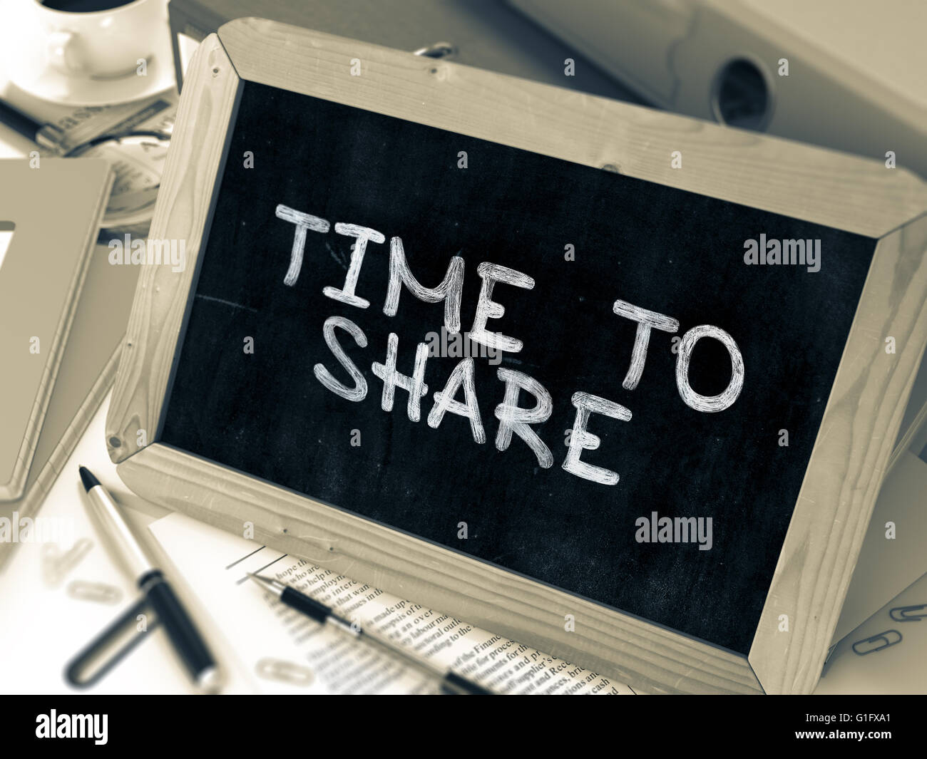 Time to Share Concept Hand Drawn on Chalkboard Stock Photo - Alamy