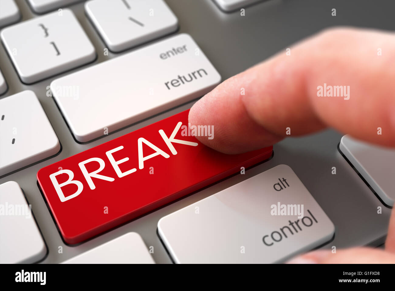 Break on Keyboard Key Concept Stock Photo - Alamy