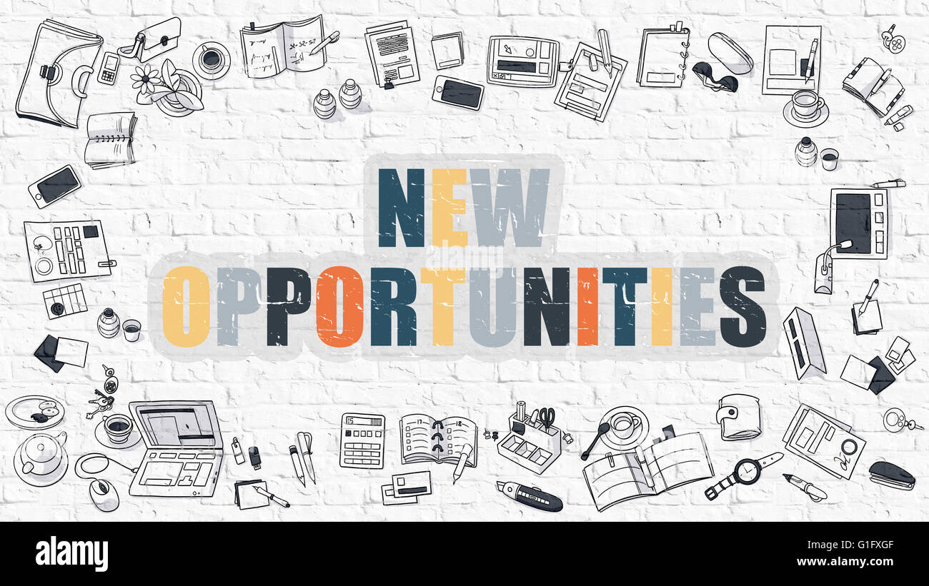 New Opportunities Concept with Doodle Design Icons Stock Photo - Alamy