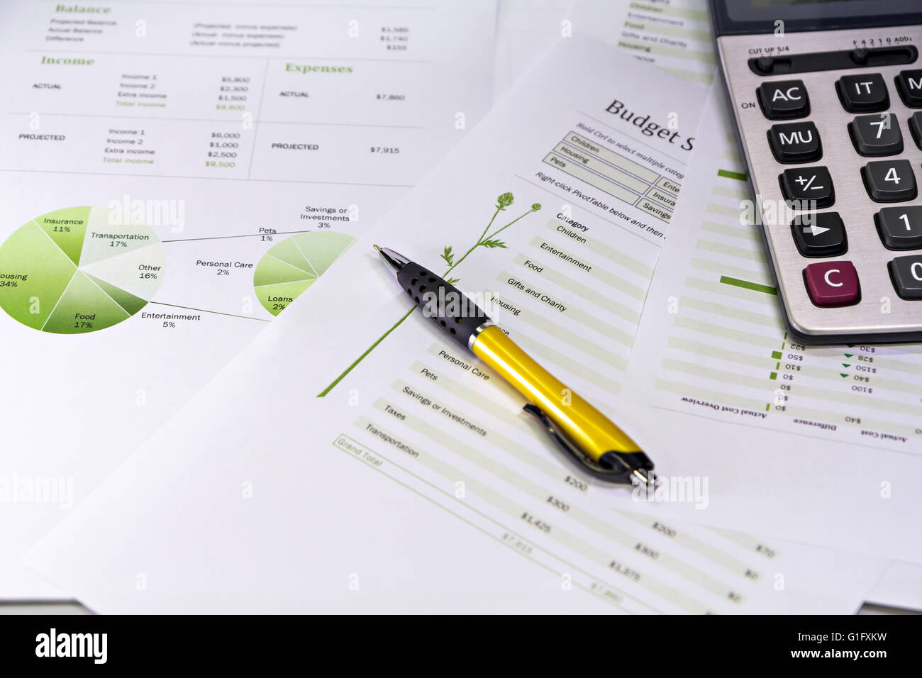 Business graph analysis report Stock Photo - Alamy