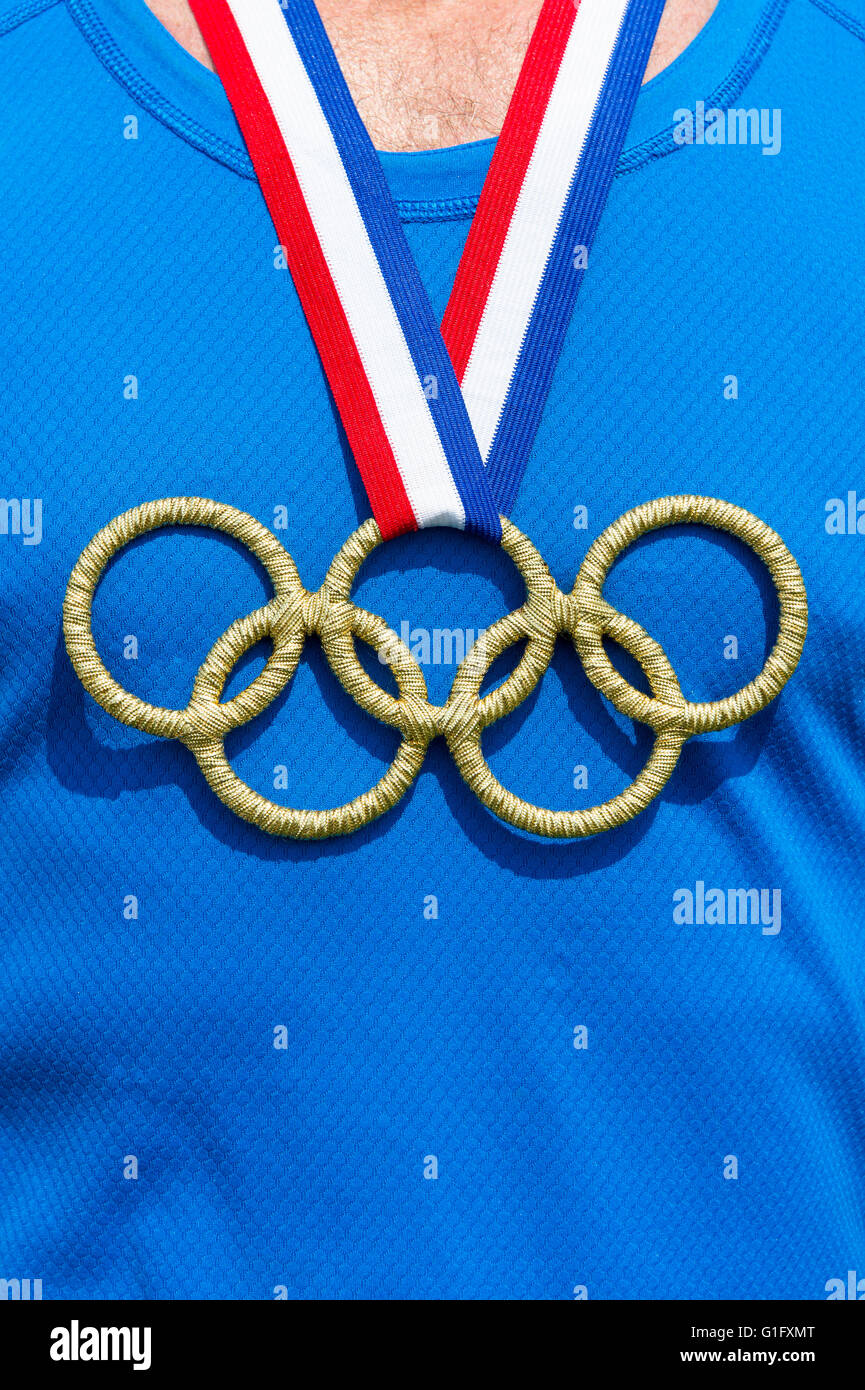 Gold medal olympic close up hi-res stock photography and images - Alamy