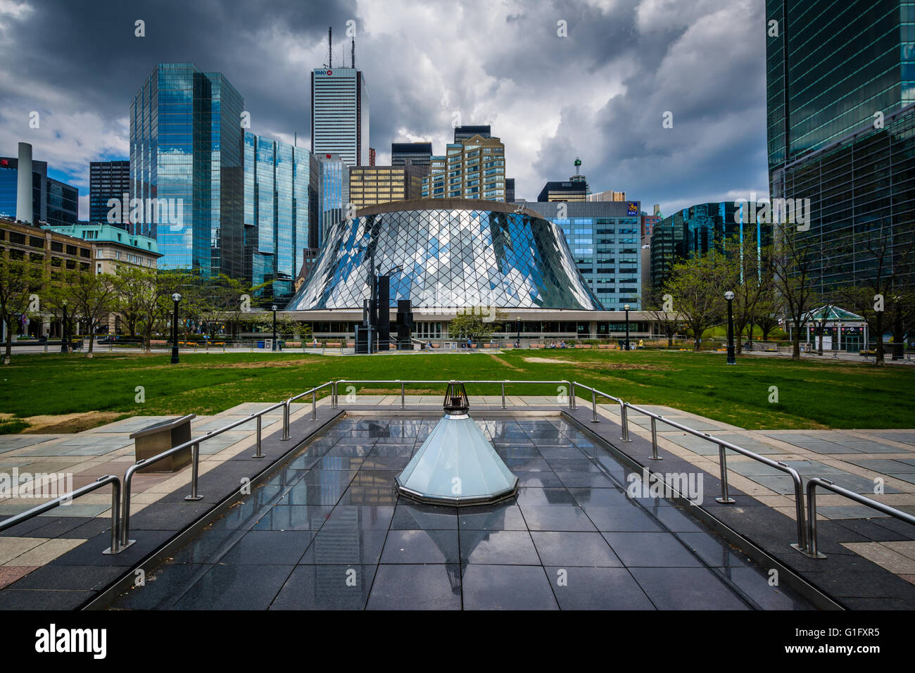 David Pecaut Square and modern buildings, in downtown Toronto, Ontario ...