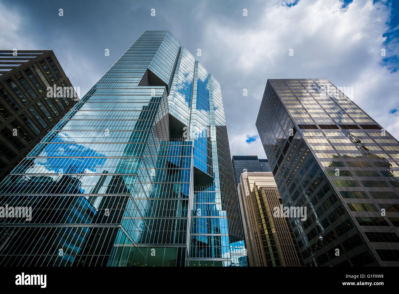 Modern buildings in the Financial District of Toronto, Ontario Stock ...