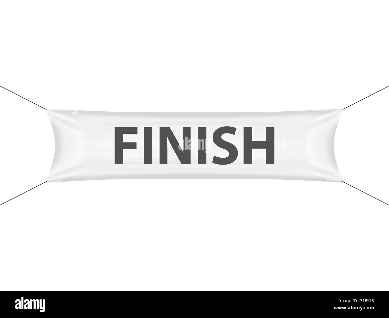 Finish banner on a white background Stock Photo - Alamy