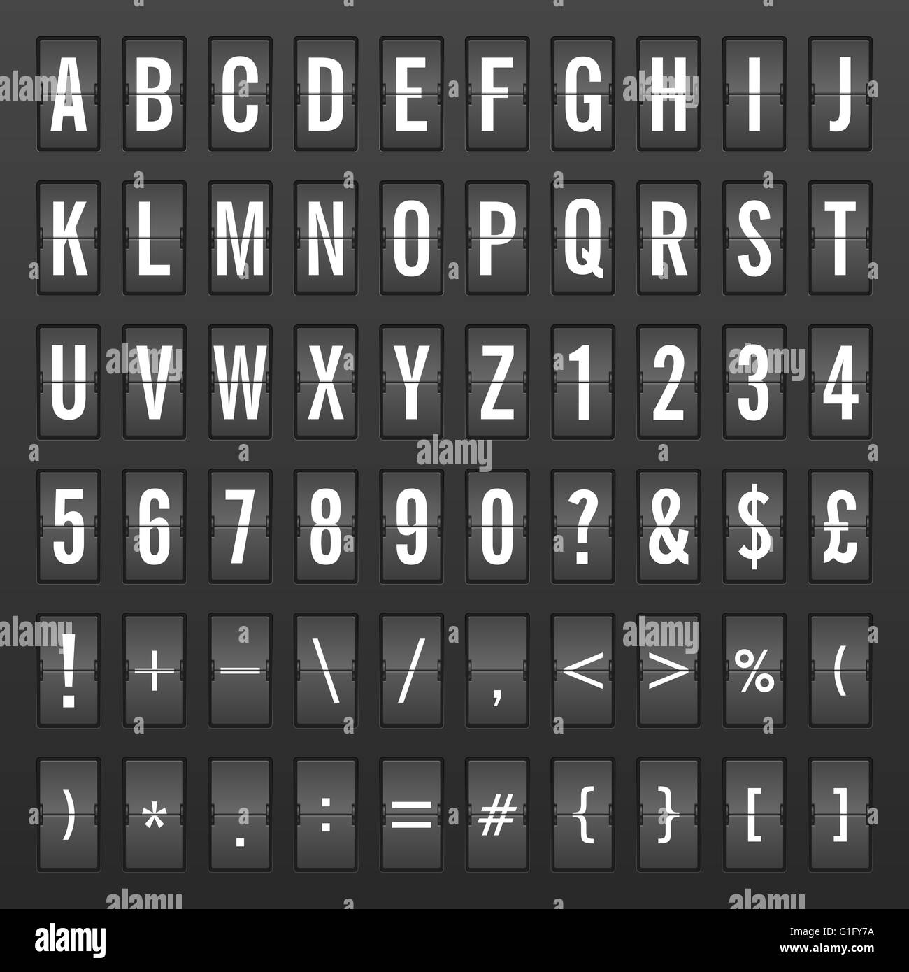 Alphabet number in flip hi-res stock photography and images - Alamy